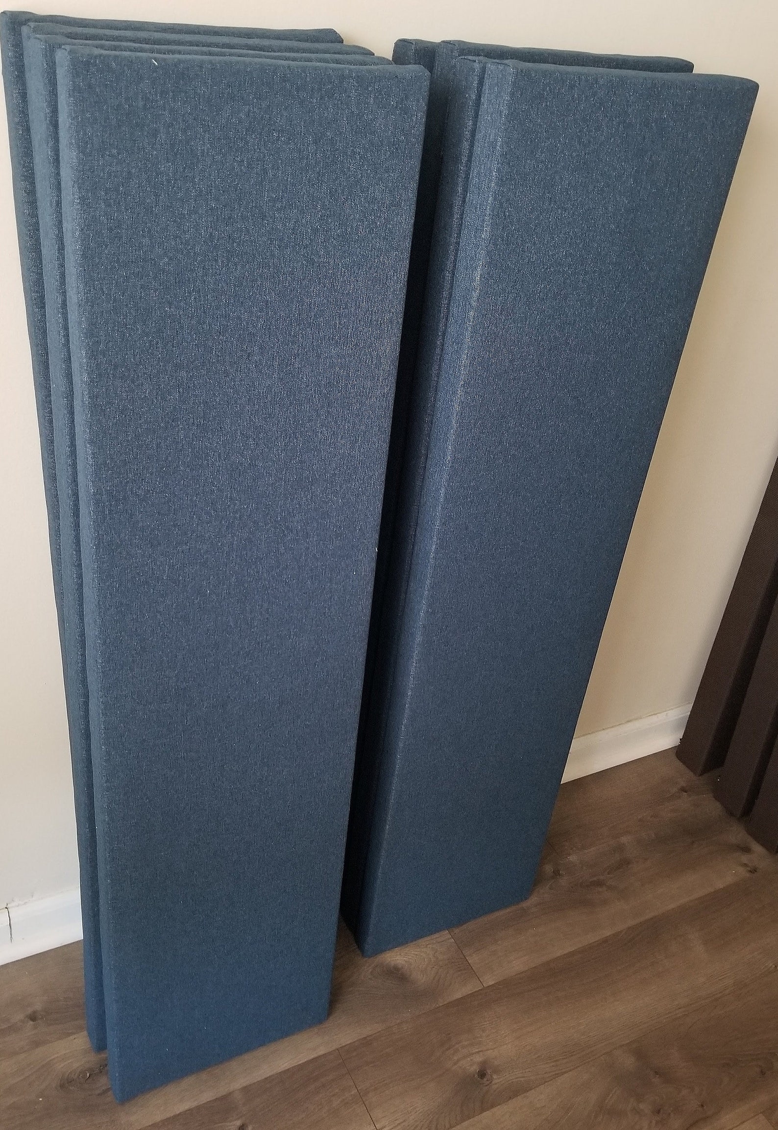 6 Blue Denim Sound Absorbing Acoustic Wall Panels SET of 6 - Etsy
