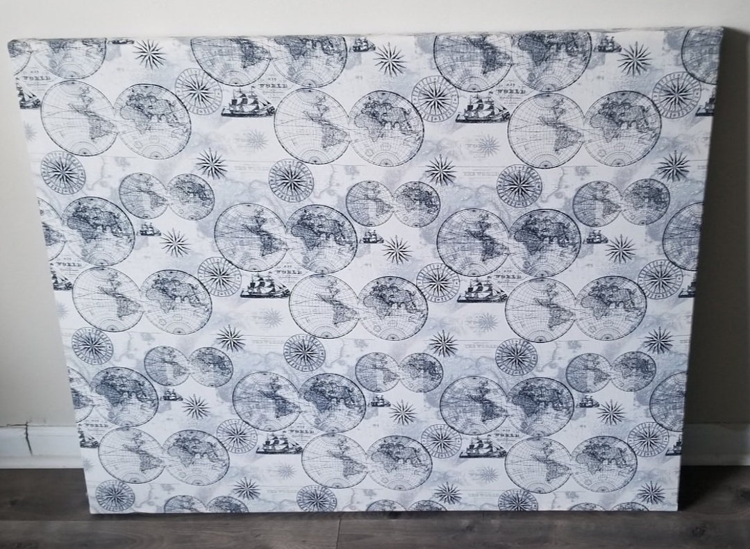 Atlas World Map Sound Absorbing Acoustic Wall Panel - Etsy