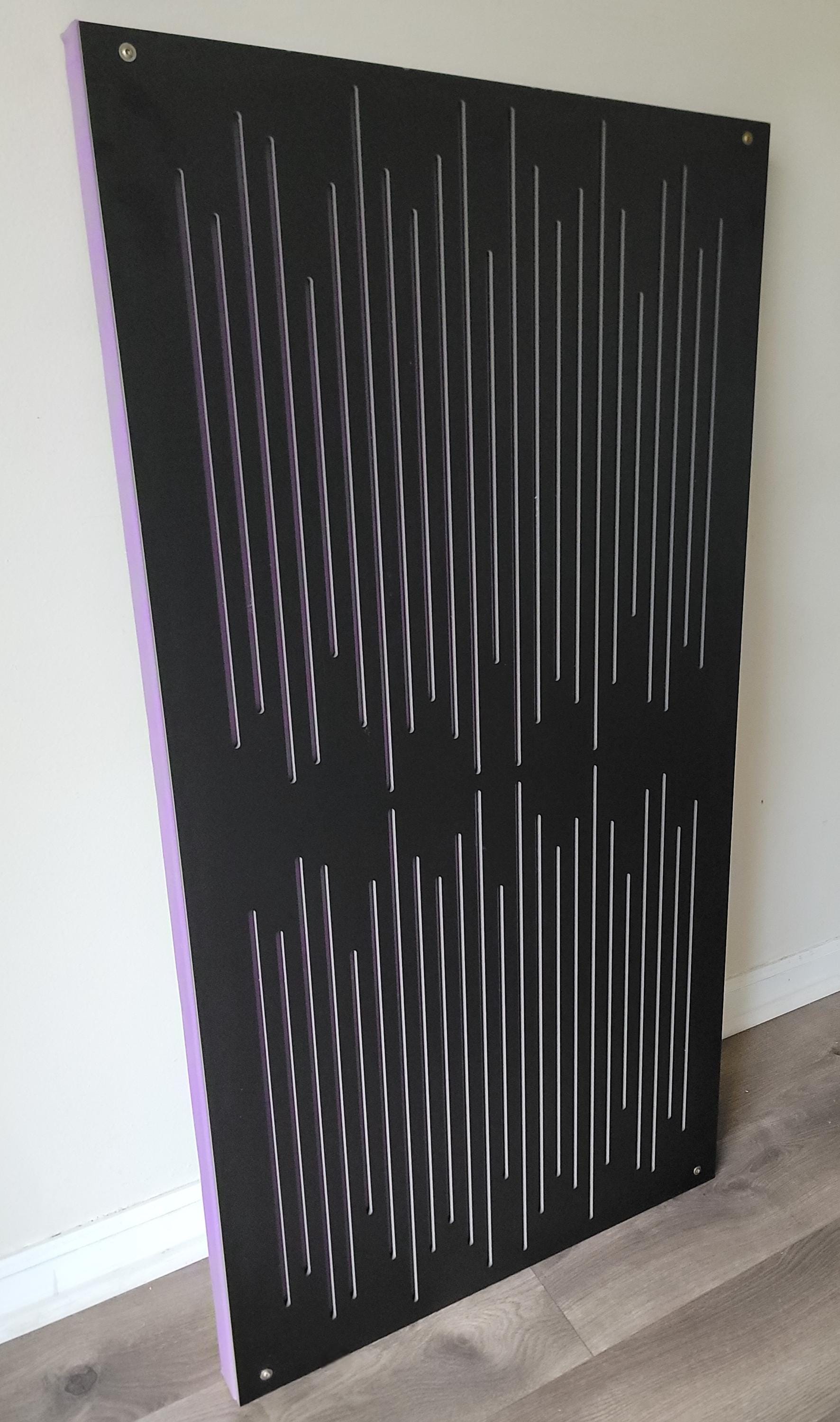 Sound Absorber/diffuser Acoustic Wall Panel Black Finish Veneer ...