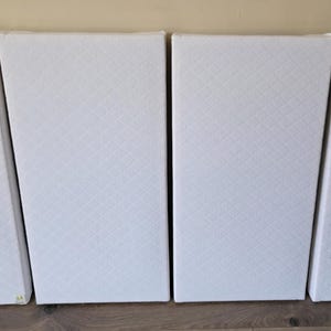 4 Quilted Optic White Sound Absorbing Acoustic Wall Panels SET of 4 - Etsy