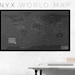 All Black Map Customizable All Black artistic world map | Etsy