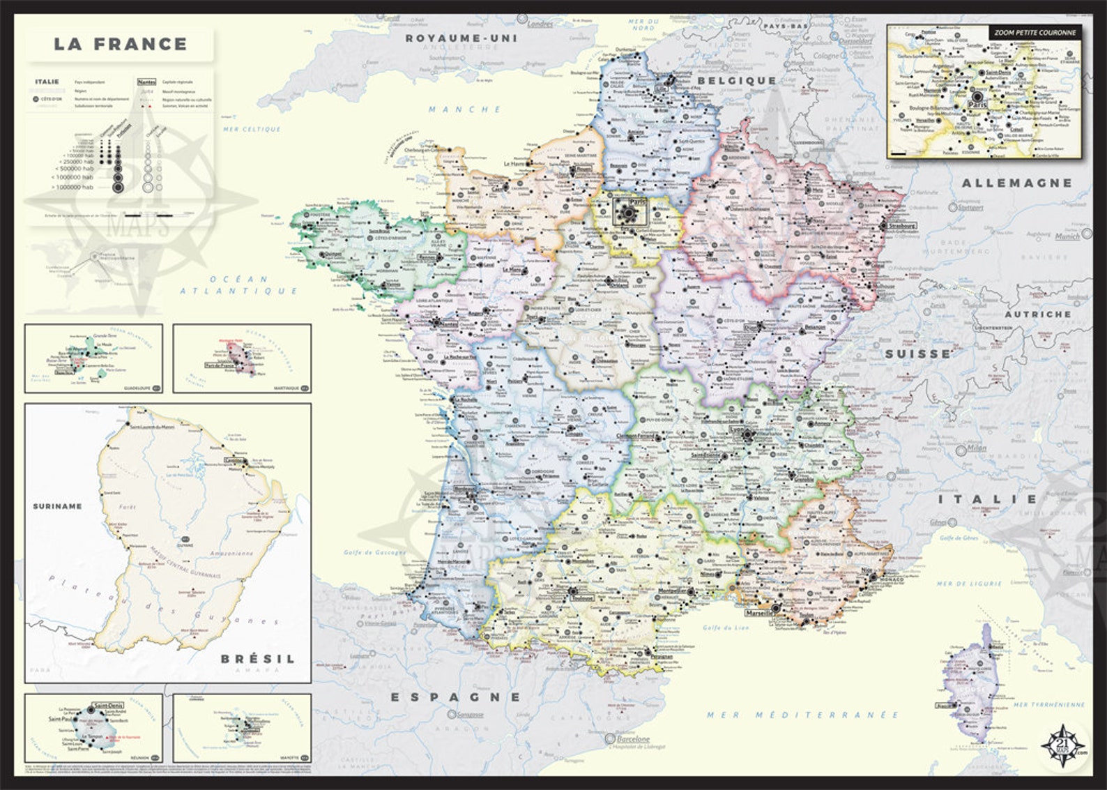 Aesthetic and Accurate Map of France to Decorate - Etsy