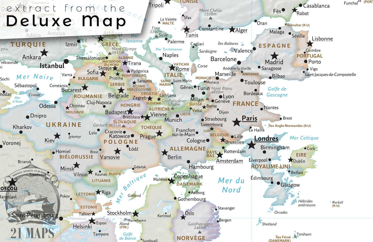 Upside Down Map With a South-up Orientation, Reversed Map, Unique Map ...
