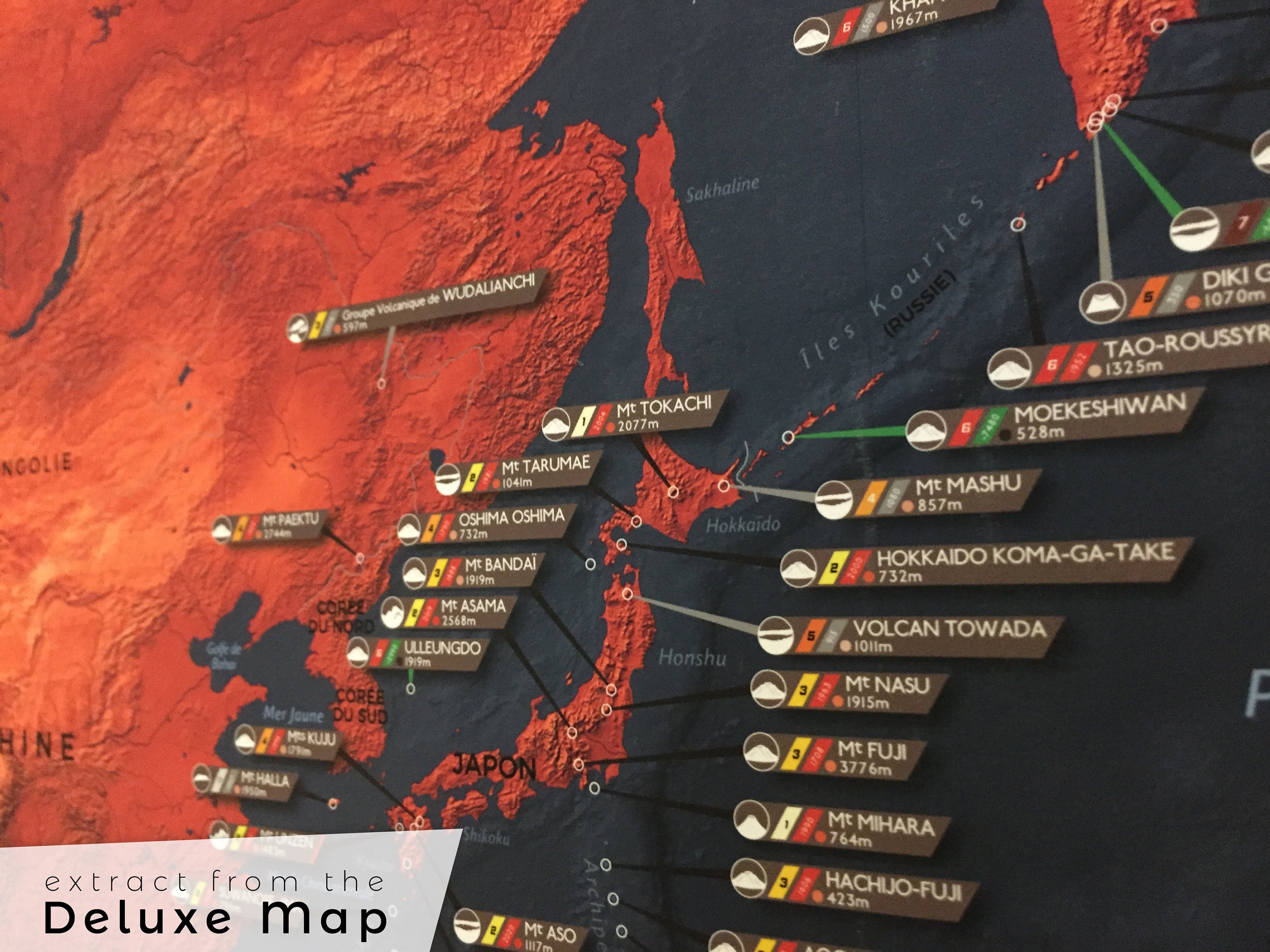 Volcano World Map, a Unique and Customised Map With All Major Volcanoes ...