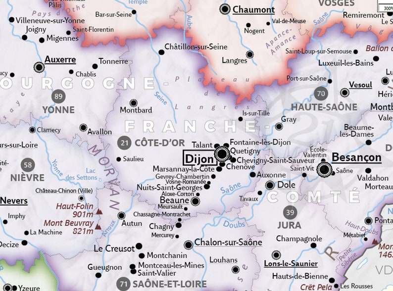 Aesthetic and Accurate Map of France to Decorate - Etsy