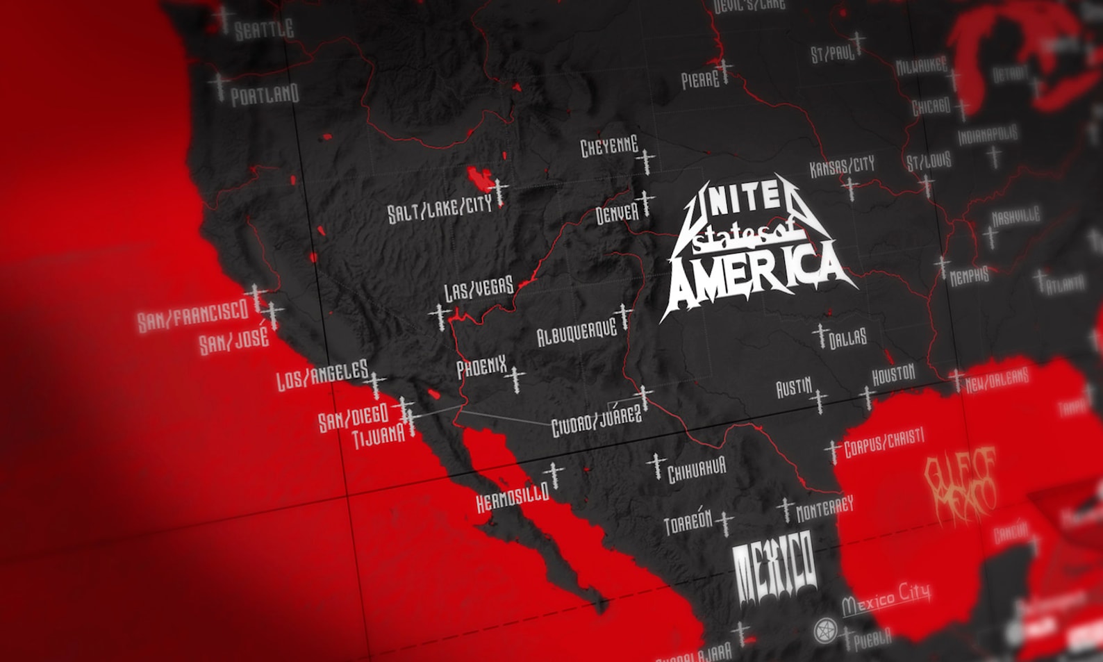 Metal Music World Map, a Decorative Map With Metal Music Aesthetic ...