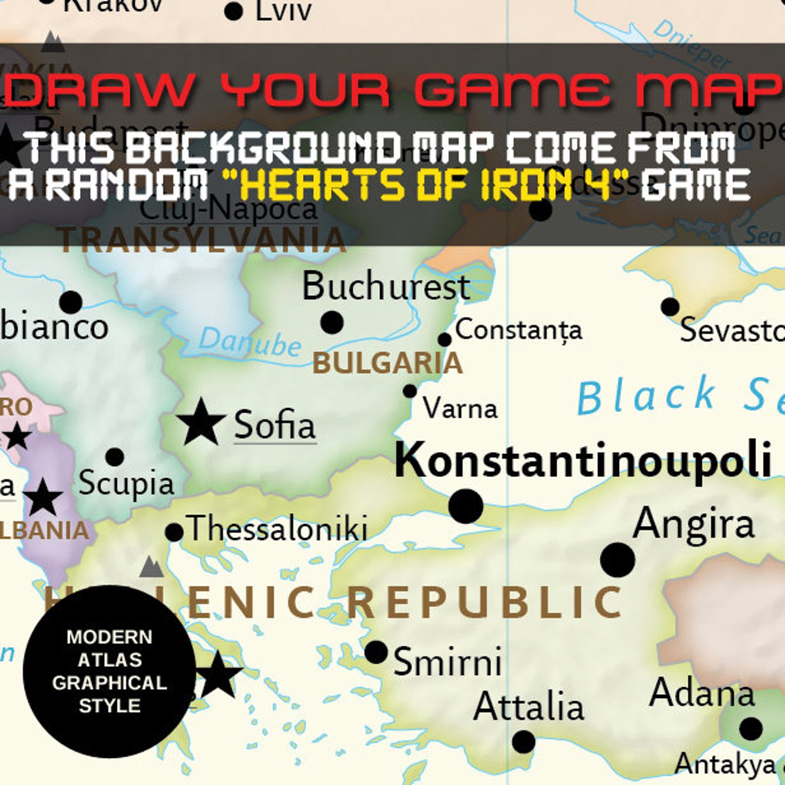 Dystopian Custom World Map I'll draw an Alternate History | Etsy