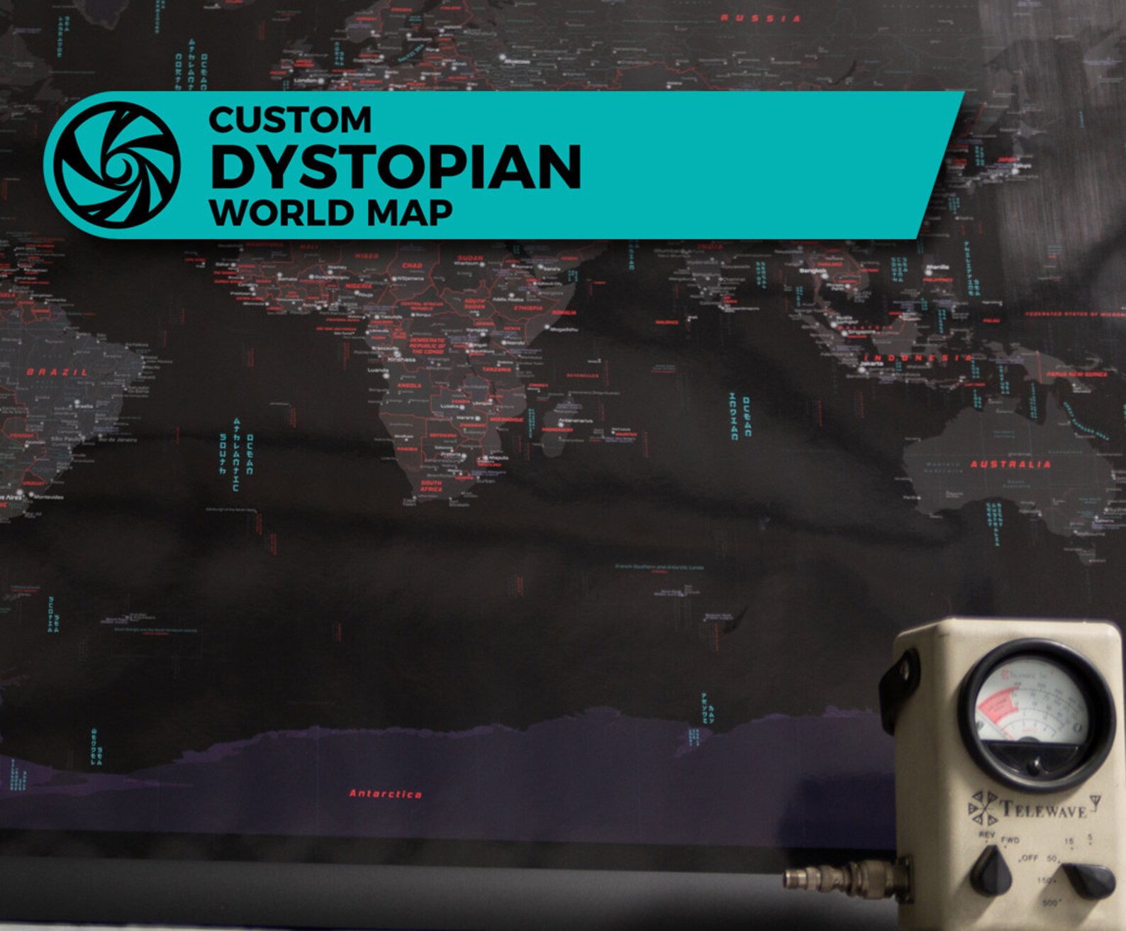 Dystopian Custom World Map I'll draw an Alternate History | Etsy