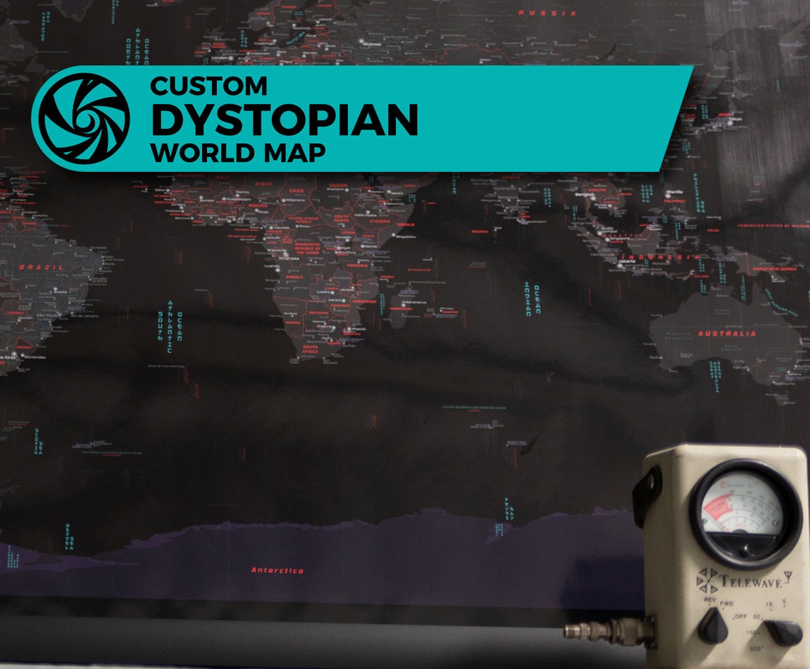 Dystopian Custom World Map I'll draw an Alternate History | Etsy