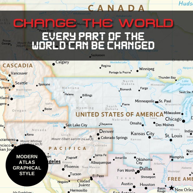 Custom Dystopian World Map, Alternate History, Cyberpunk Style - Etsy