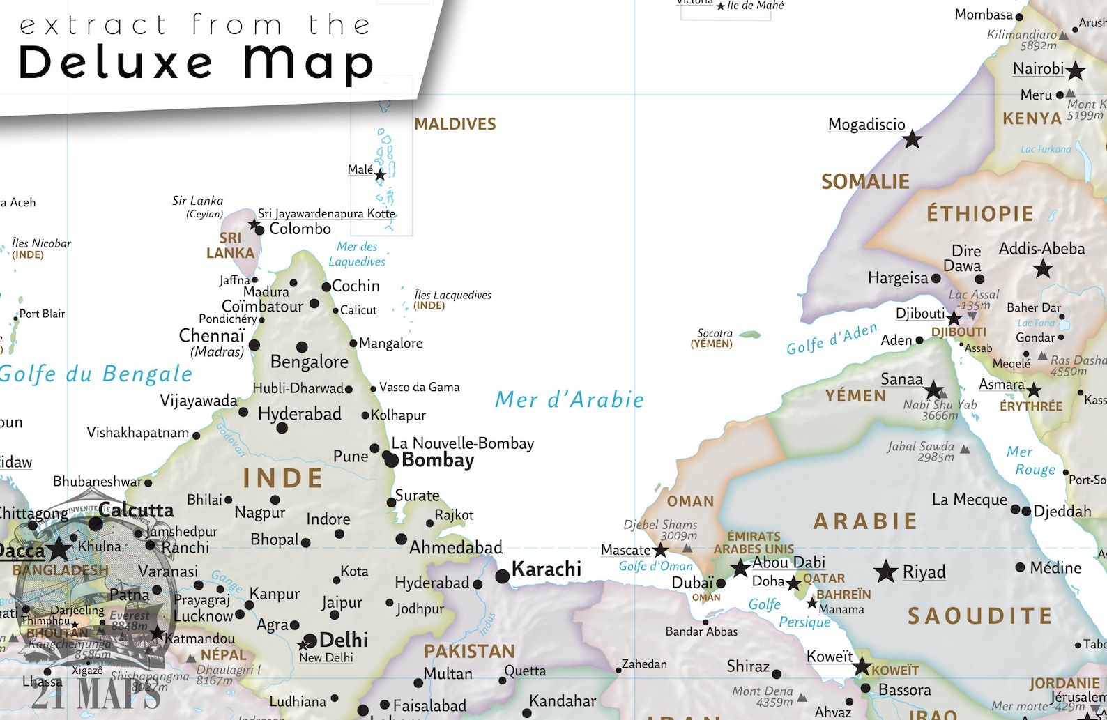 Mapa al revés con orientación sur arriba, Mapa invertido, Mapa único ...