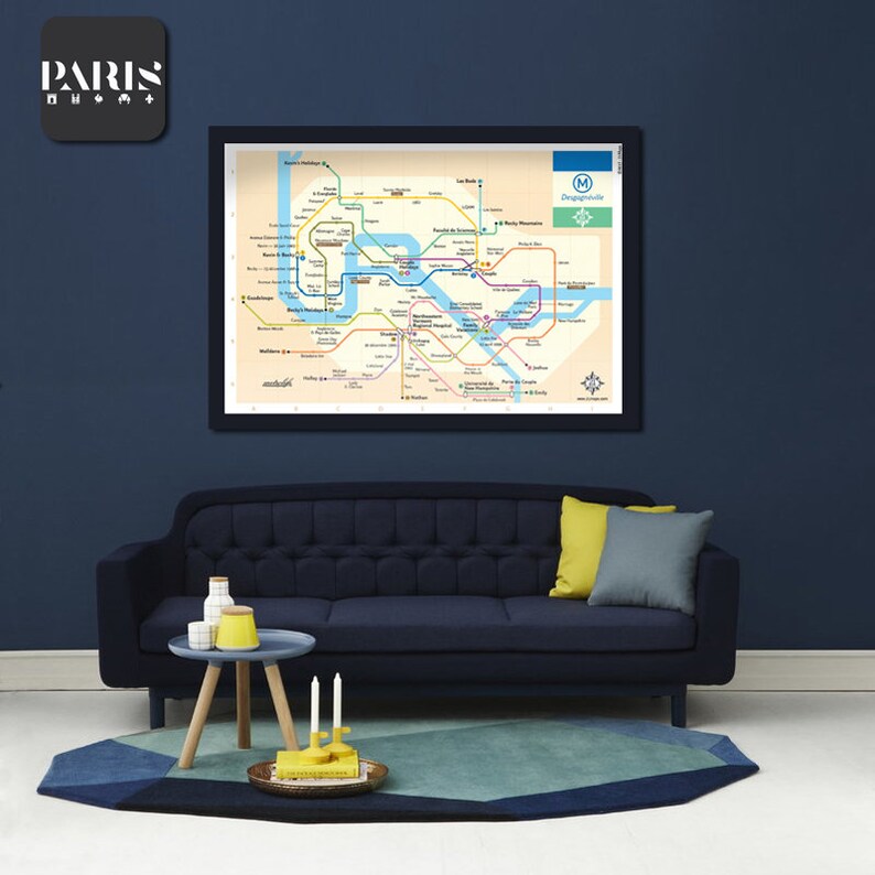 Metrolifemap You Life. I'll Draw Your Life in a Subway - Etsy