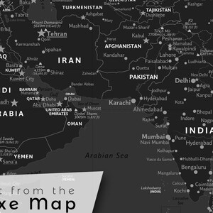 All Black Map, Customizable All Black Artistic World Map, Customizable ...