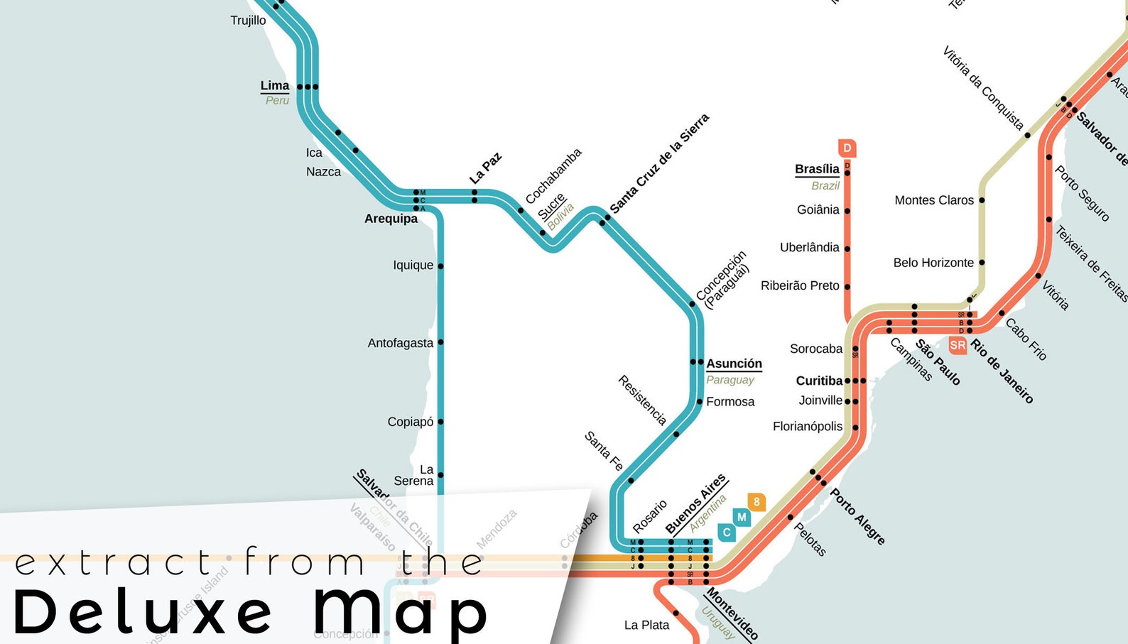 World Map With Subways Subway World Map Cities Are Linked by - Etsy