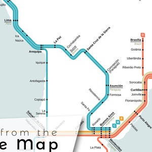 World Map With Subways, Subway World Map, Cities Are Linked by ...