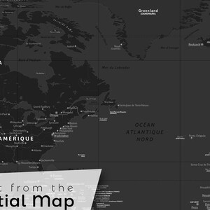 All Black Map, Customizable All Black Artistic World Map, Customizable ...