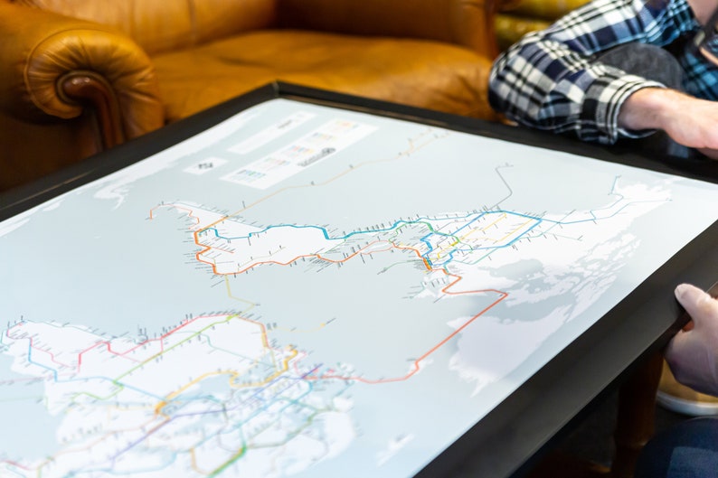 World Map With Subways Subway World Map Cities Are Linked by - Etsy