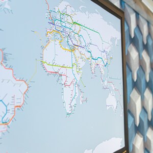 World Map With Subways, Subway World Map, Cities Are Linked by ...