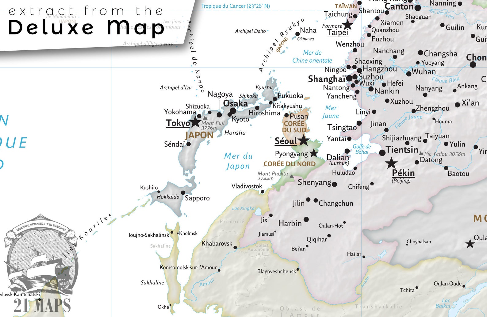 Upside Down Map With a South-up Orientation, Reversed Map, Unique Map ...