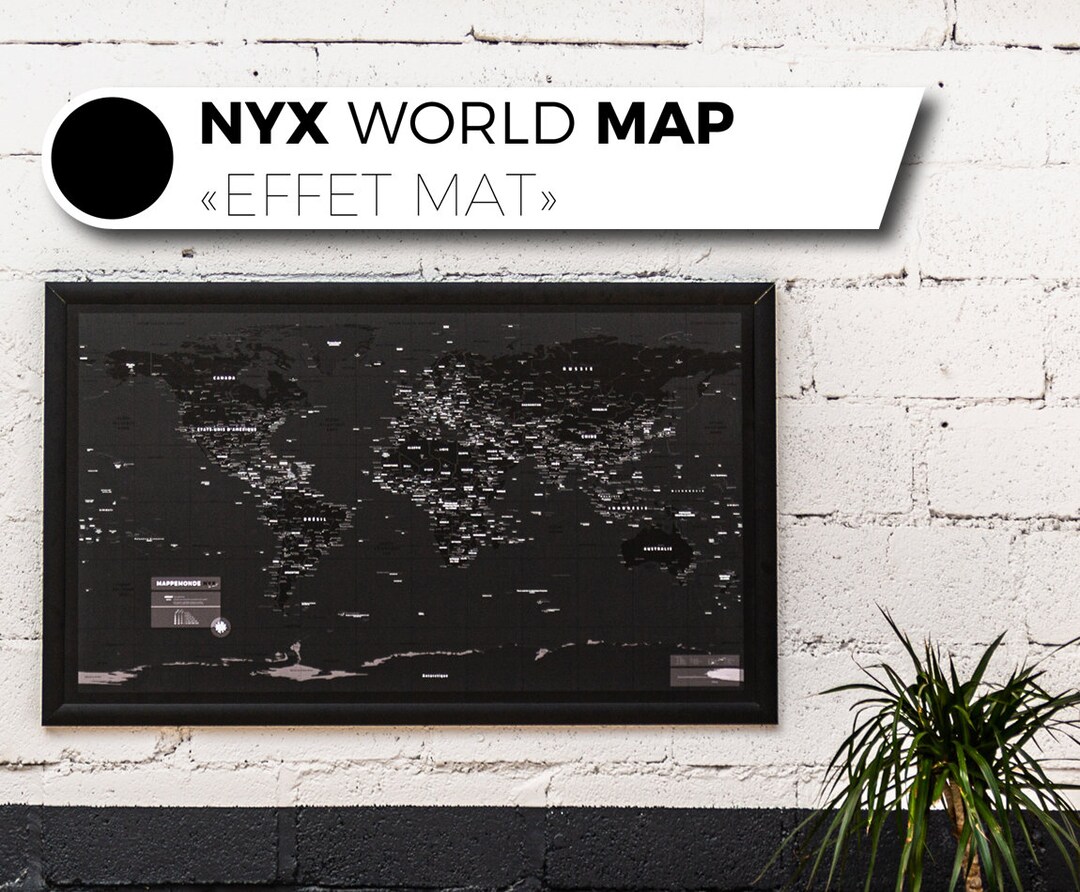All Black Map Customizable All Black Artistic World Map - Etsy