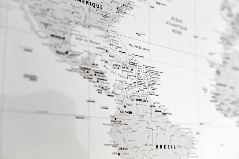 Æther White Map Customizable All White Artistic World Map - Etsy