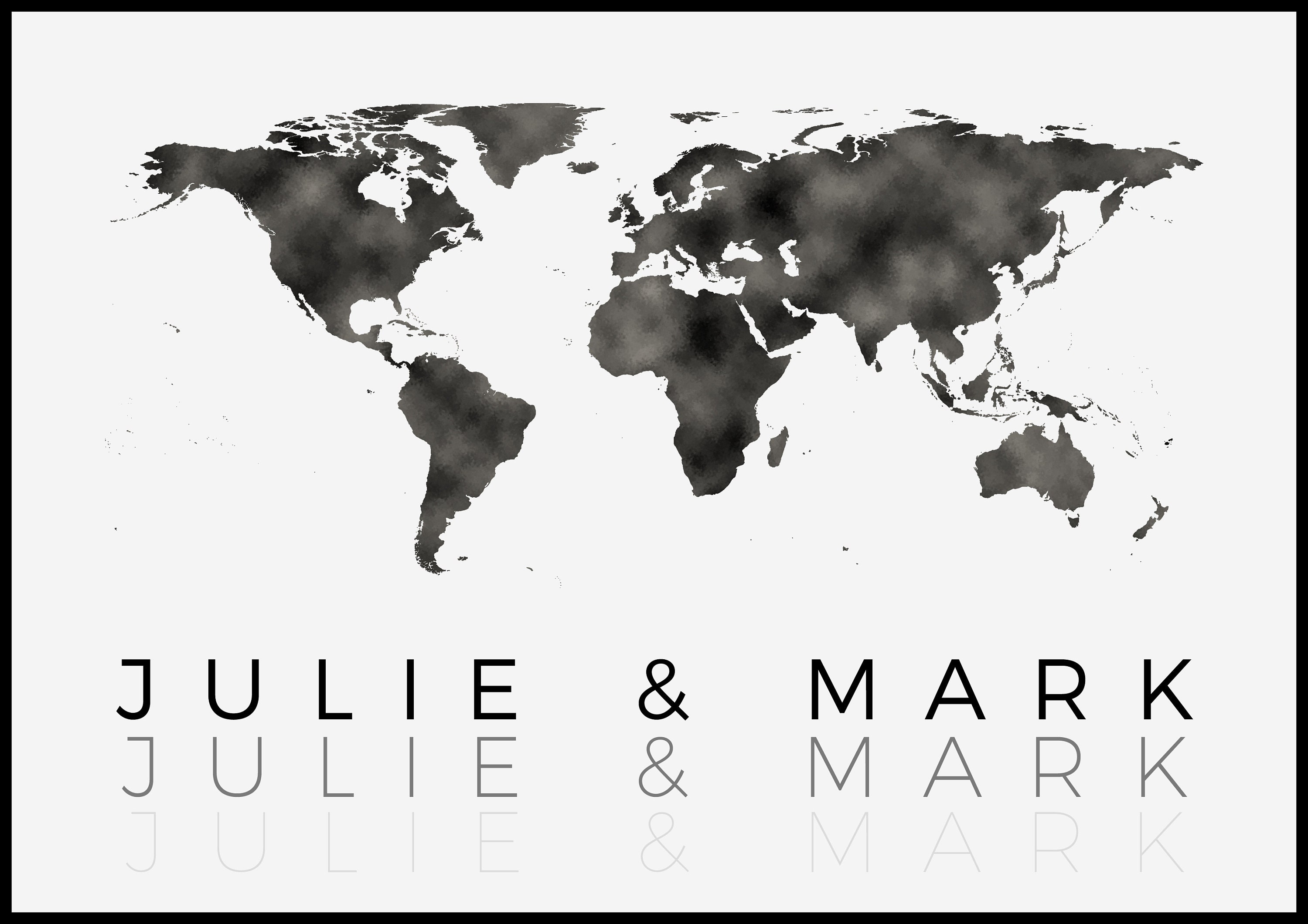 Customized Mordern Map Minimalistic Map Artistic Map Black - Etsy