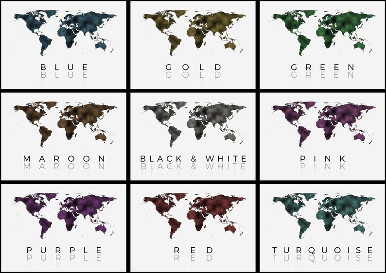 Customized Mordern Map Minimalistic Map Artistic Map Black - Etsy