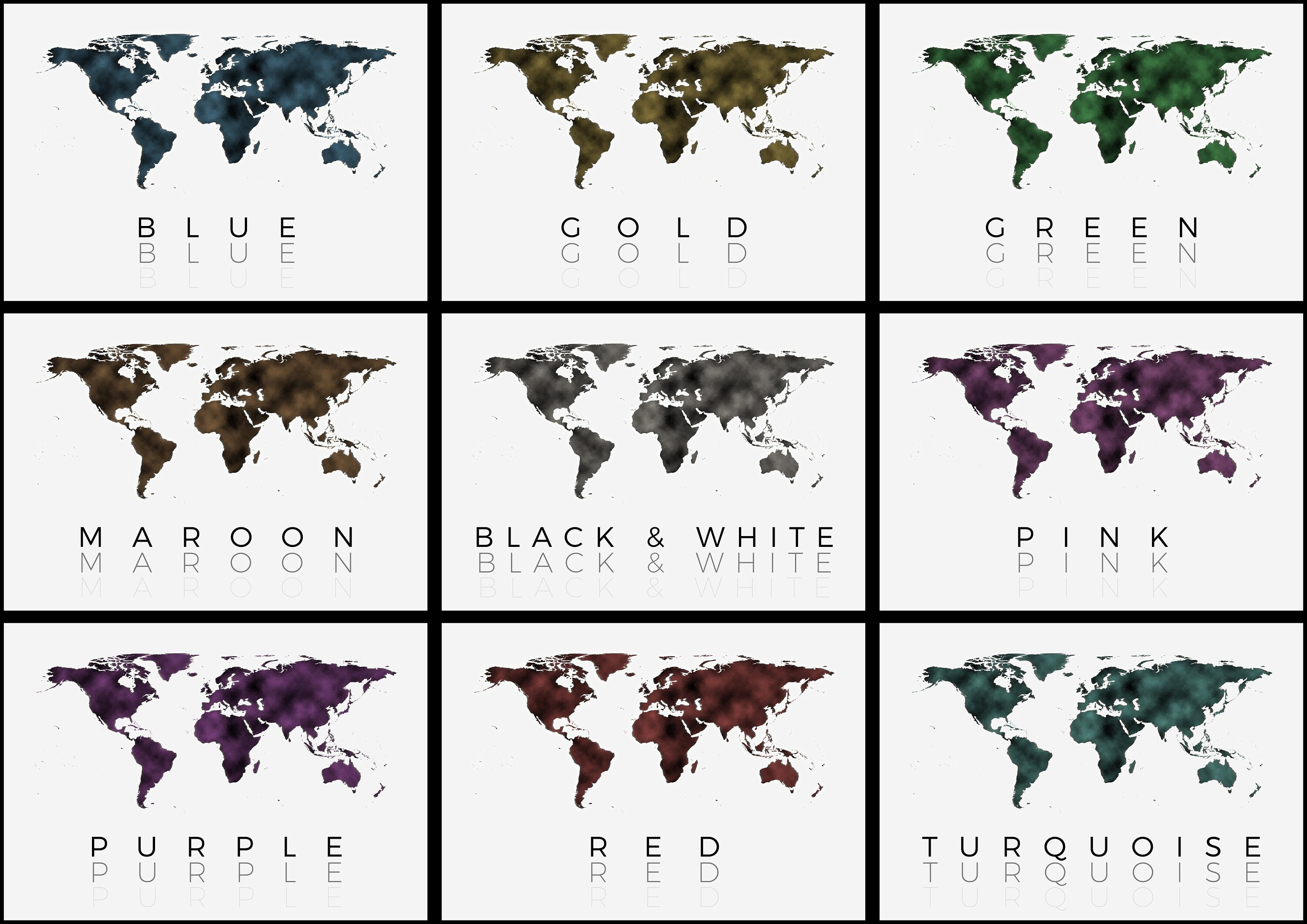 Customized Mordern Map Minimalistic Map Artistic Map Black - Etsy