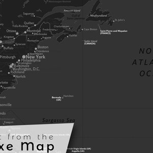 All Black Map, Customizable All Black Artistic World Map, Customizable ...