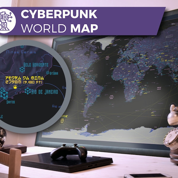 Cyberpunk Maps - Etsy