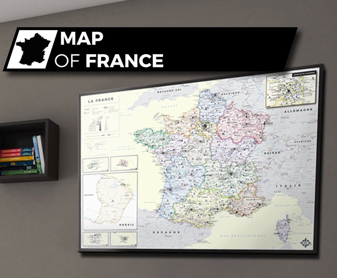 Aesthetic and Accurate Map of France to Decorate - Etsy