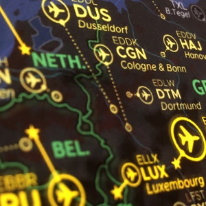 Europe Airport Map, a Unique and Customised Map With All Major Airports ...