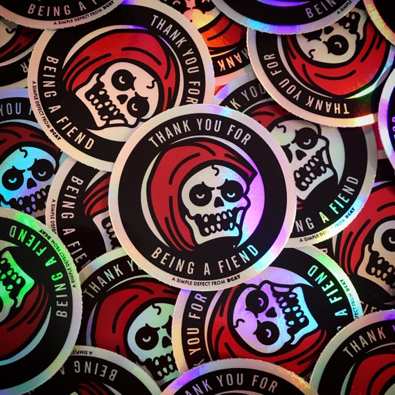 Thank You for Being A Fiend Misfits Holographic Sticker | Etsy