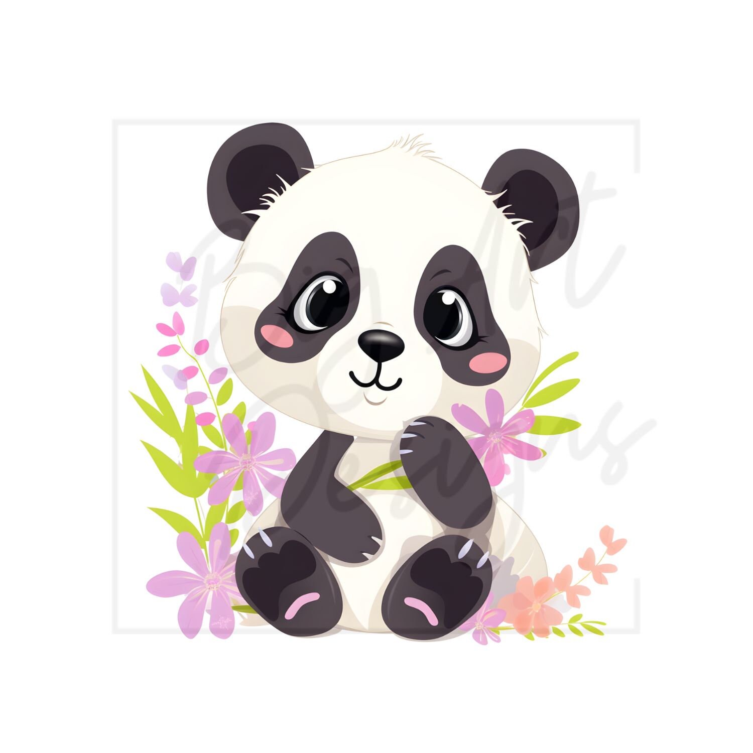 Pandas PNG, JPG Animal Sublimation Bundle, Crafts Digital Download ...