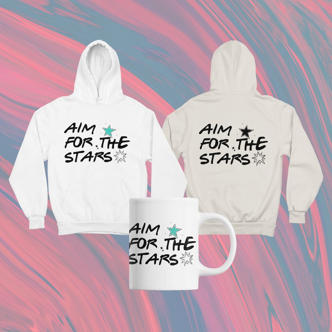 Aim for the Stars SVG, PNG Inspirational Sublimation Clip Art, Cut ...