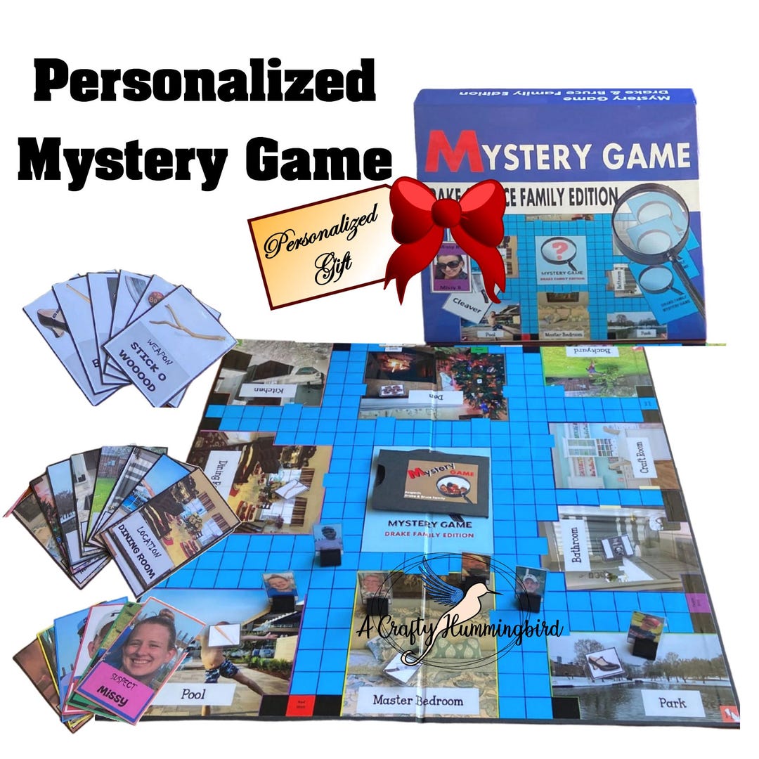 Personalized Clue Game, Murder Board Game, Family Reunion Game, Holiday ...
