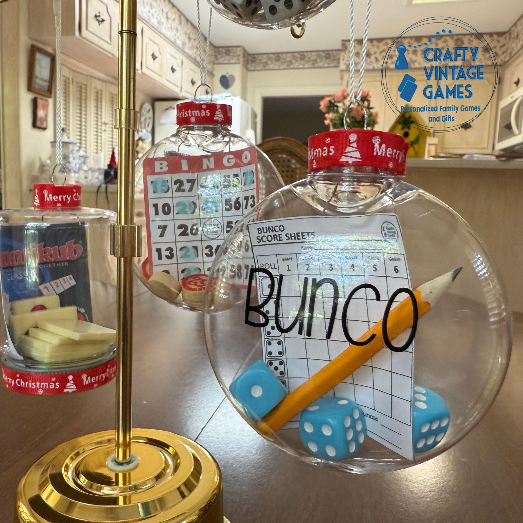 Personalized Bunco Ornament: Upcycled Dice, Score Sheet - Etsy