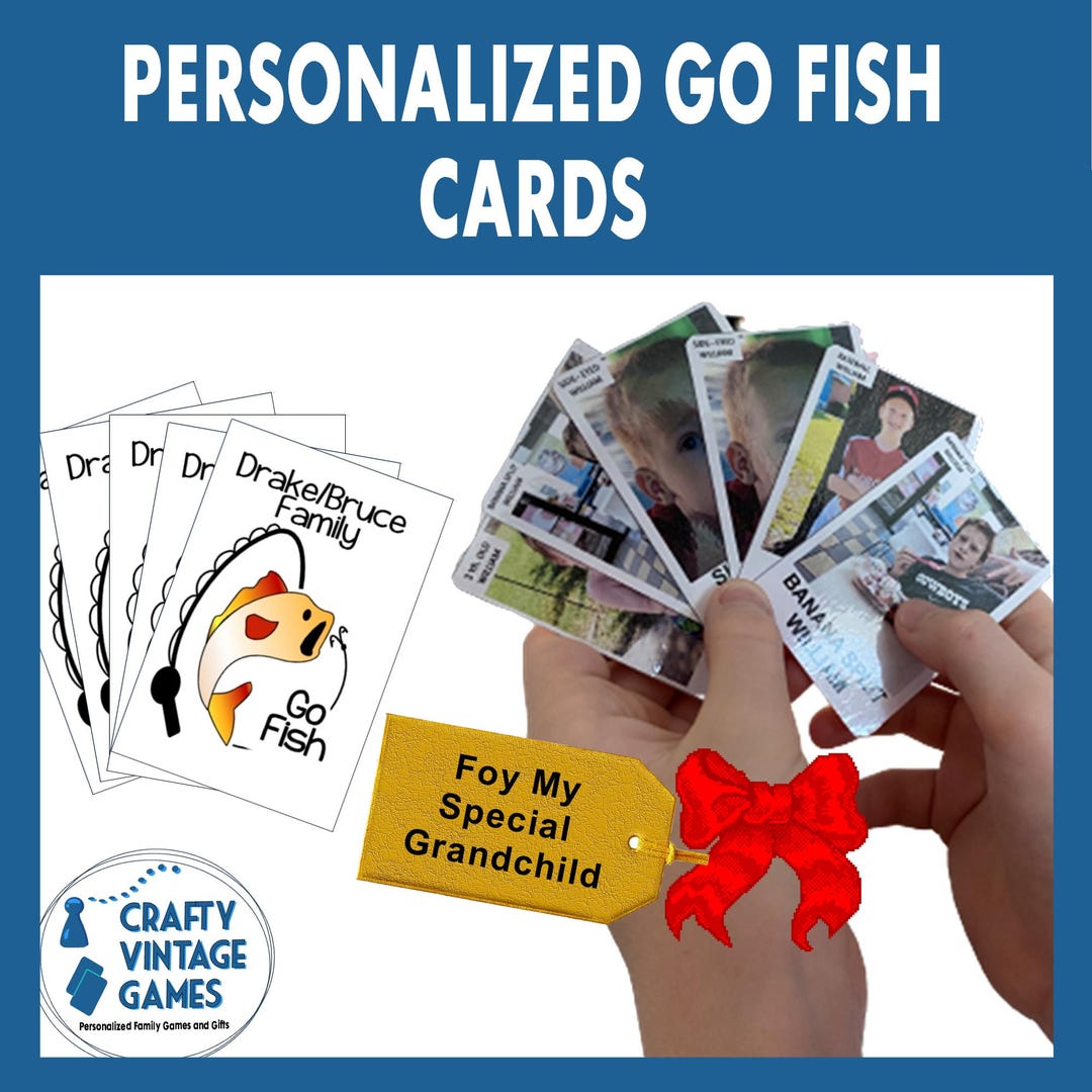 Personalized Go Fish Game, Custom Game Party Favor, Go Fish Game With ...