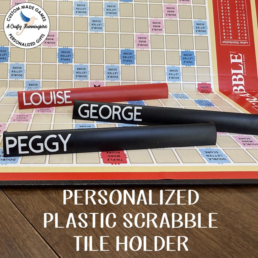 Personalized Scrabble Stand, Plastic Tile Holders, Custom Scrabble ...