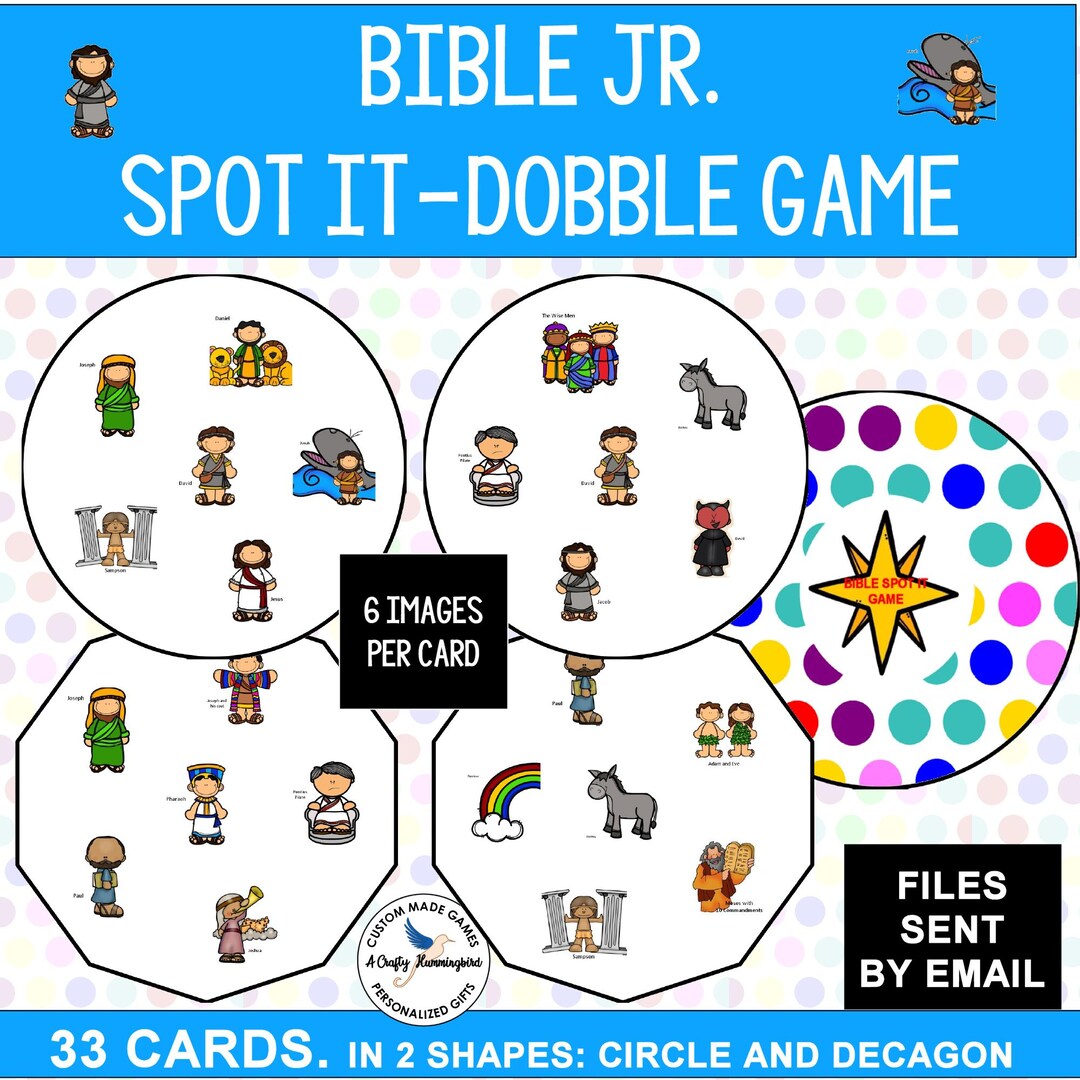 Bible Spot It Board Game, Dobble Matching Game, Spot the Difference ...