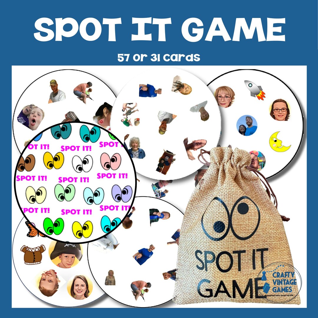 Complete Spot It Game, Personalized Dobble Matching Game, Holiday ...