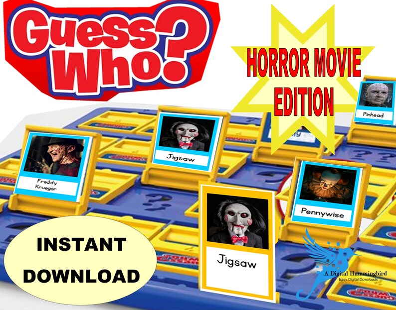 Horror Movie Guess Who Printable Game Piece Guess Who - Etsy