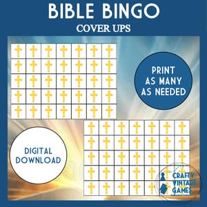 Bible Bingo Download, Bible Study Games, 40 Bingo Cards, Bible ...