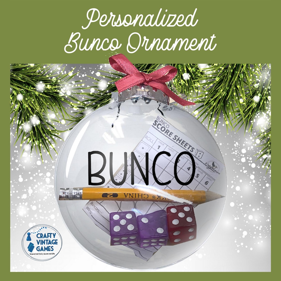Personalized Bunco Ornament: Upcycled Dice, Score Sheet - Etsy