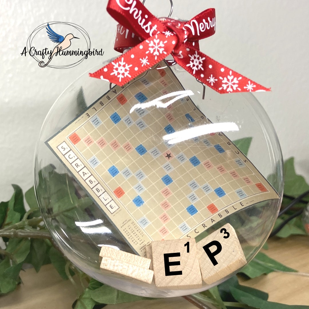 Upcycled Personalized Scrabble Game Ornament, Scrabble Tiles, Ornament ...