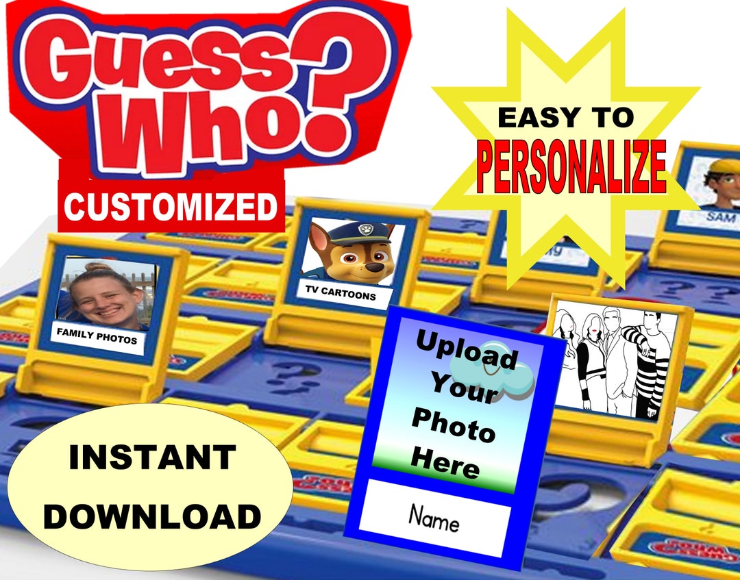 Digital Editable Guess Who, Guess Who Template, Printable Template DIY ...