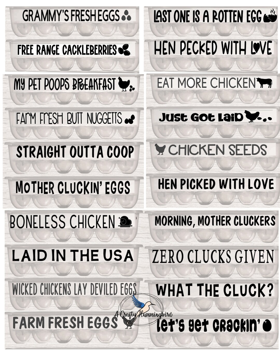 Humorous Egg Carton Personalized Reusable Carton Funny - Etsy