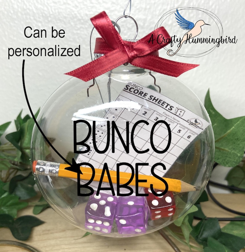 Personalized Bunco Ornament: Upcycled Dice, Score Sheet - Etsy