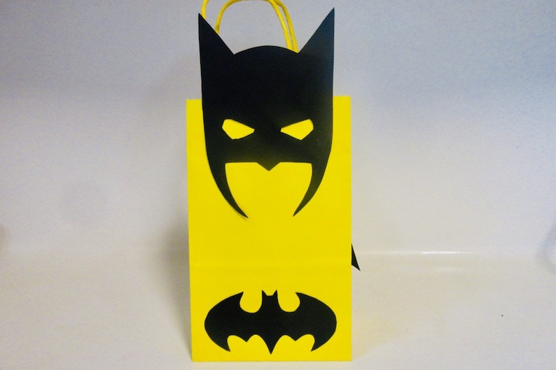 Set of 12 Bags*batman Favor Bag, Batman Party, Batman Favor Bag, Batman ...