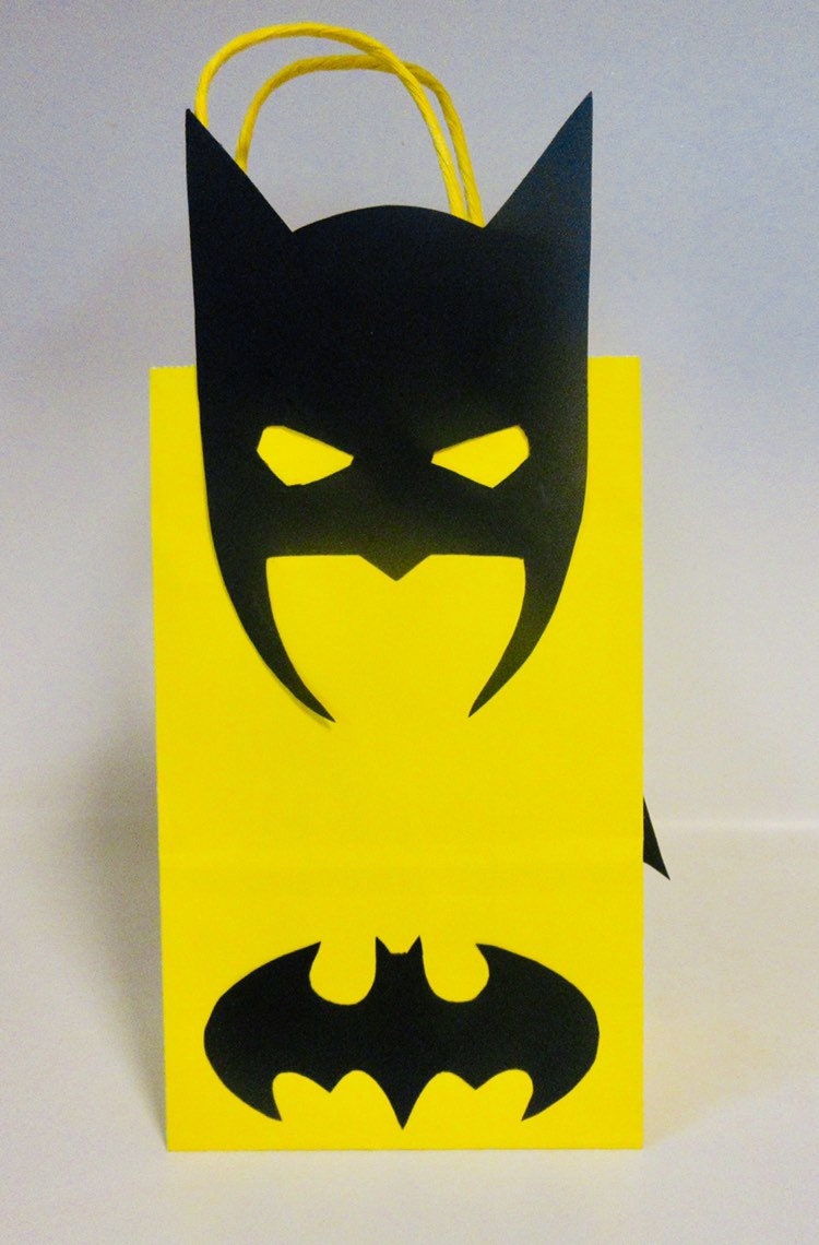 Set of 12 Bags*batman Favor Bag, Batman Party, Batman Favor Bag, Batman ...